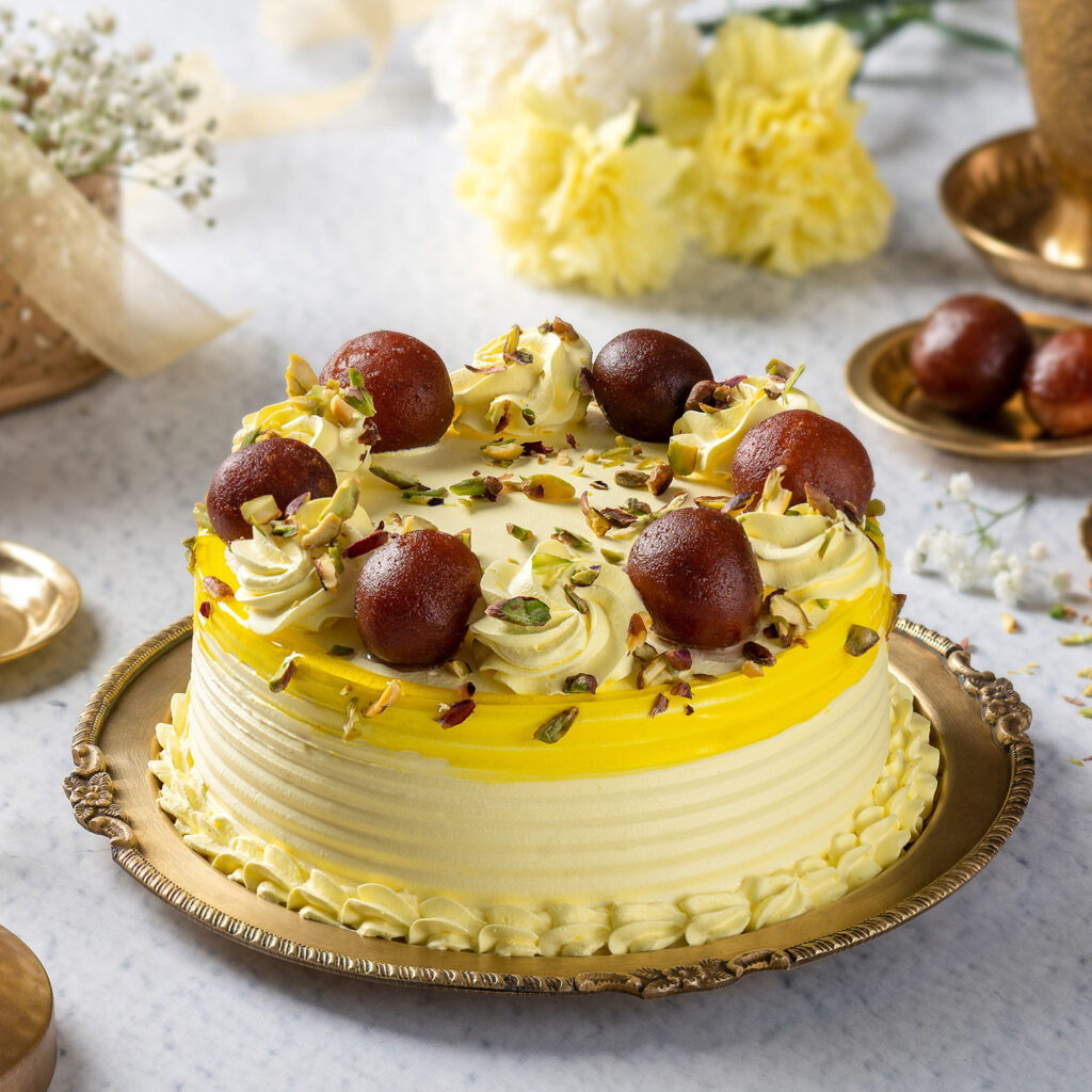Rasmalai Cake With Gulab Jamun – Online Cake Wale